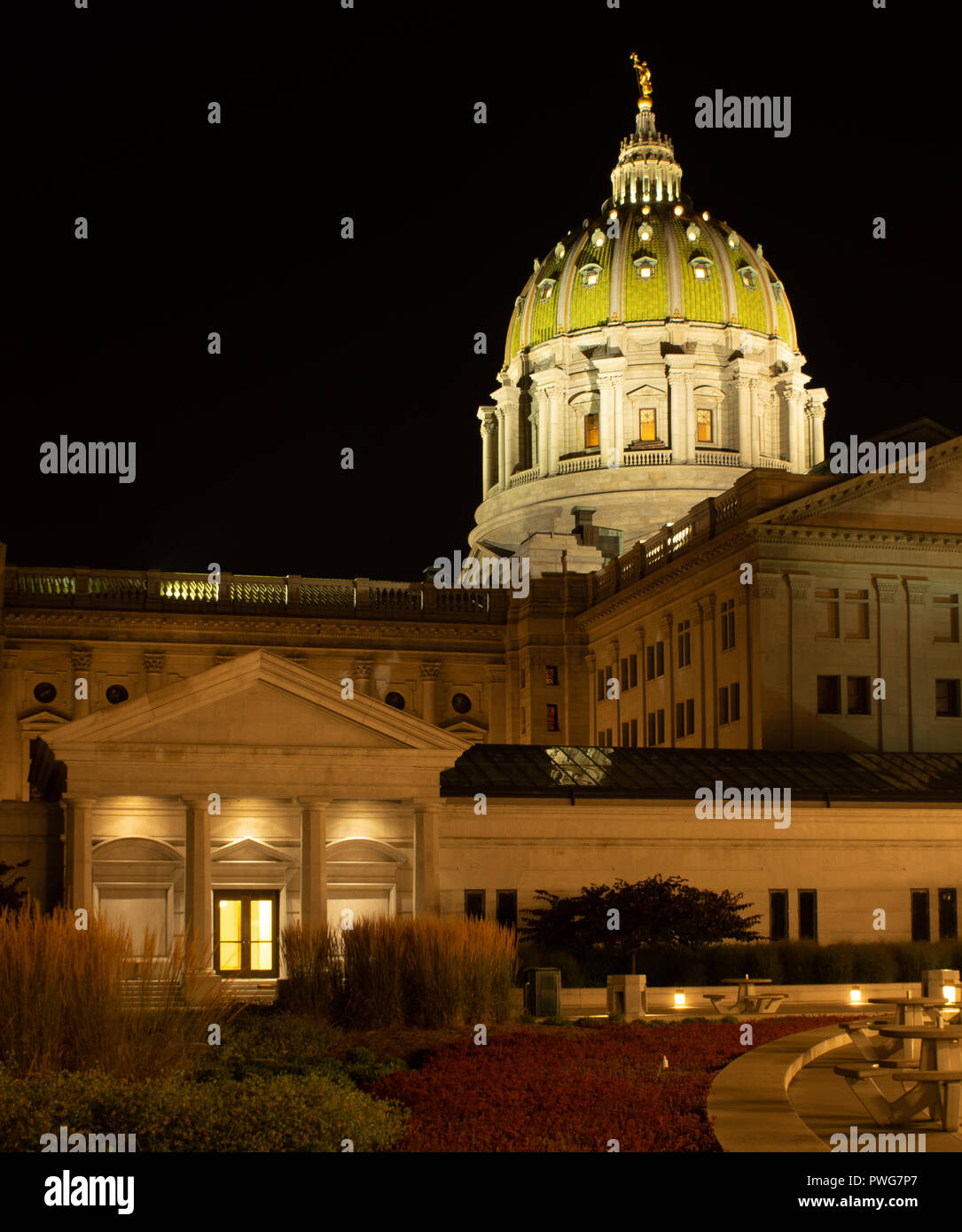 The beautiful architecture of the capital city of Harrisburg Stock ...