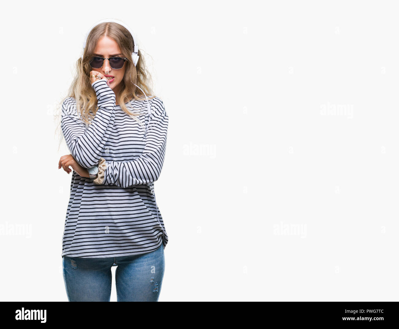 Shy woman singing hi-res stock photography and images - Alamy