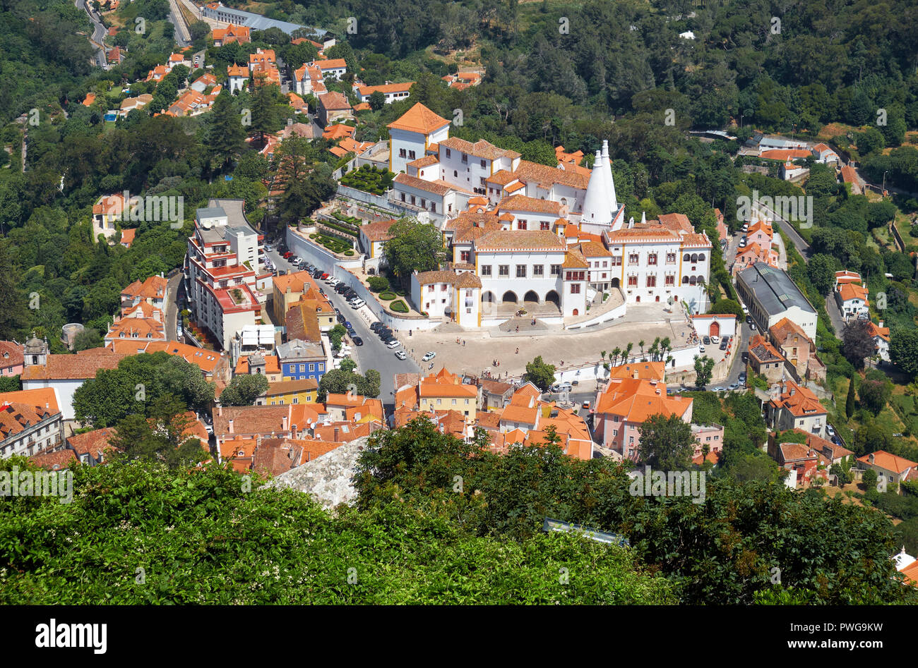 The Palace of Sintra (Town Palace), the medieval royal residence ...
