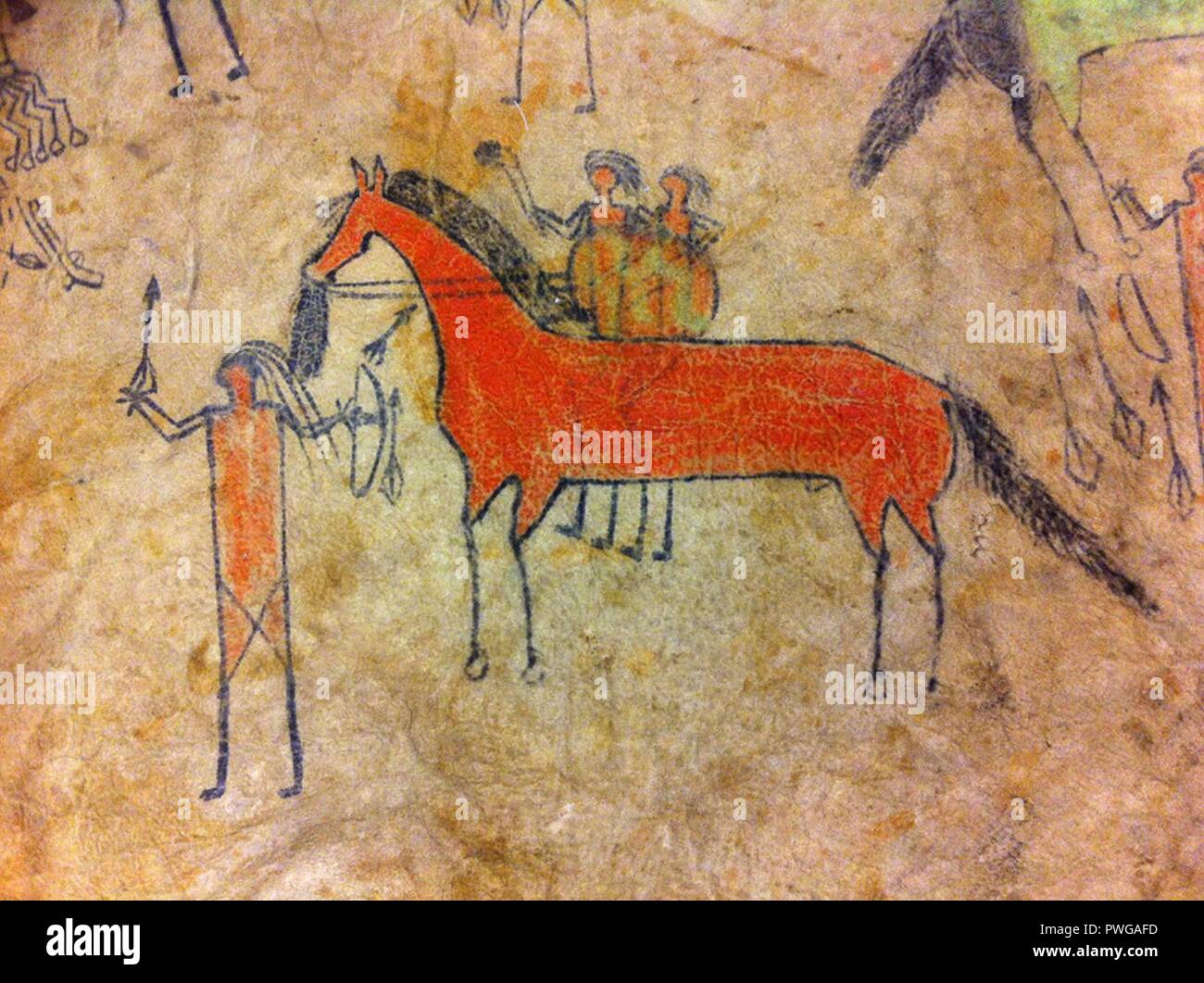 Buffalo hide robe early 19th century Stock Photo - Alamy