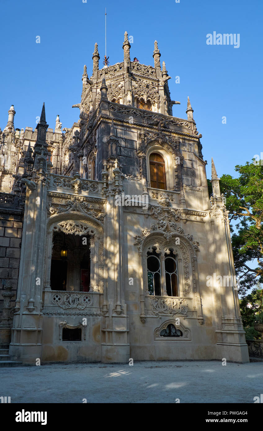 The octagonal turret of the Quinta da Regaleira estate that reminds the ...