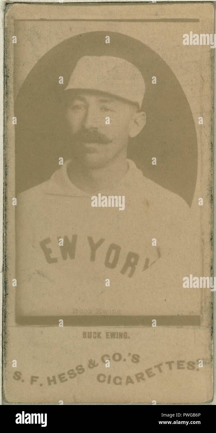 Buck Ewing, New York Giants, baseball card portrait Stock Photo - Alamy