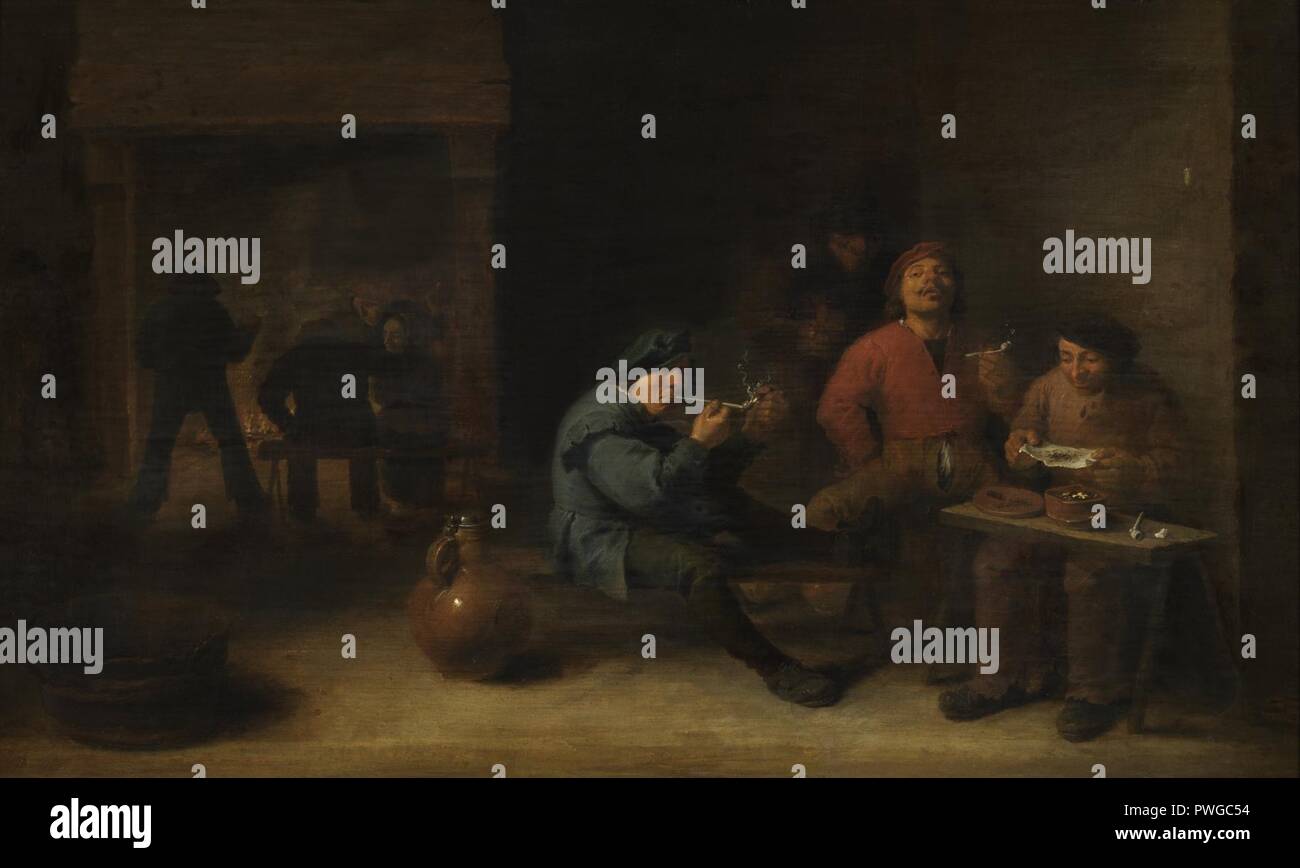 Adriaen Brouwer & David Teniers II - Rokers Stock Photo - Alamy