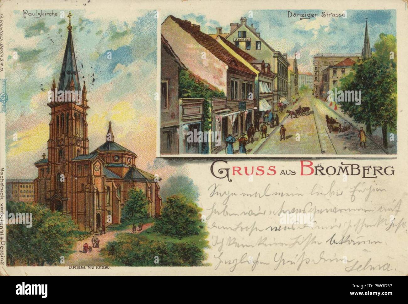 Bromberg, Posen - Paulskirche; Danziger Straße Stock Photo - Alamy