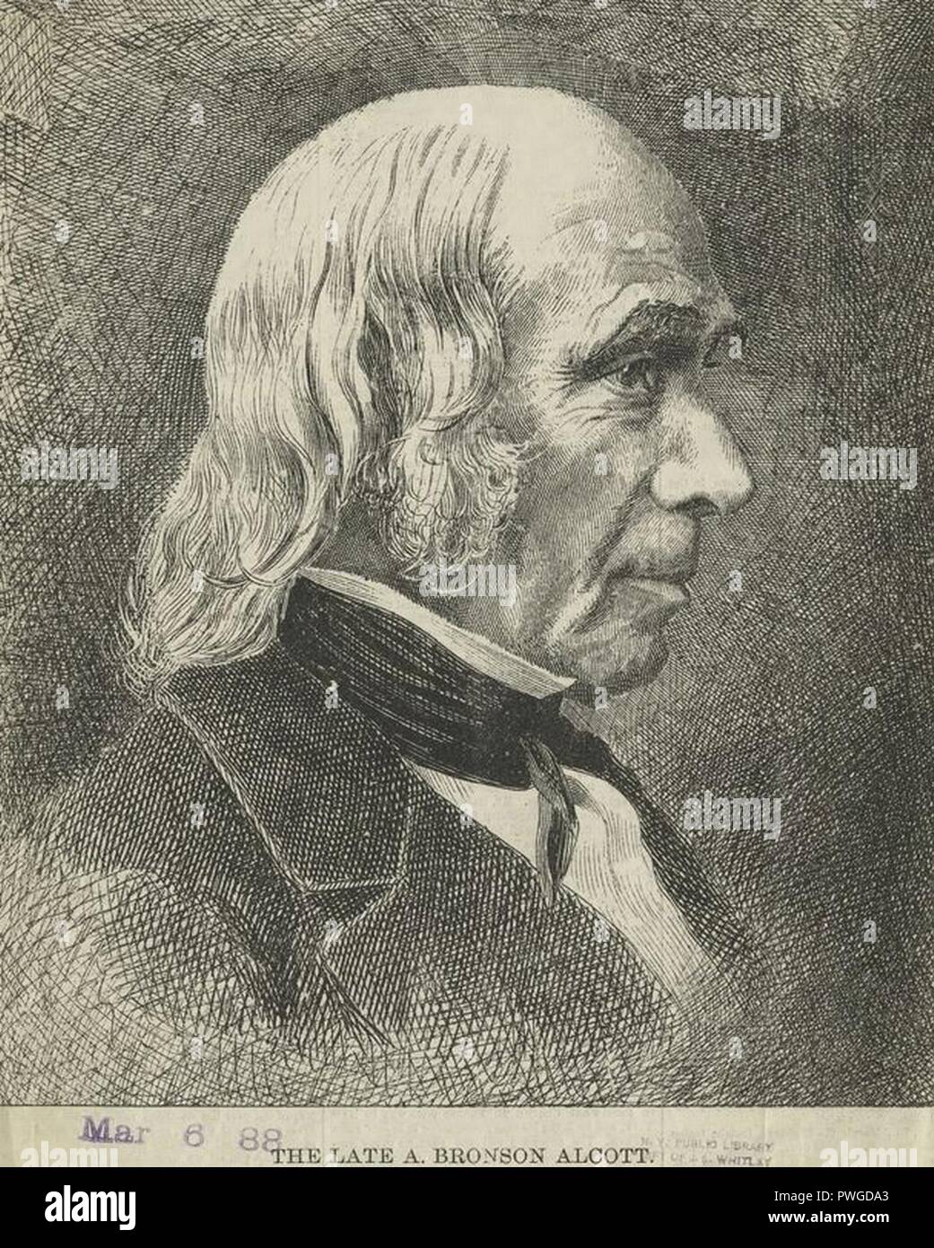 Bronson Alcott engraving Stock Photo - Alamy