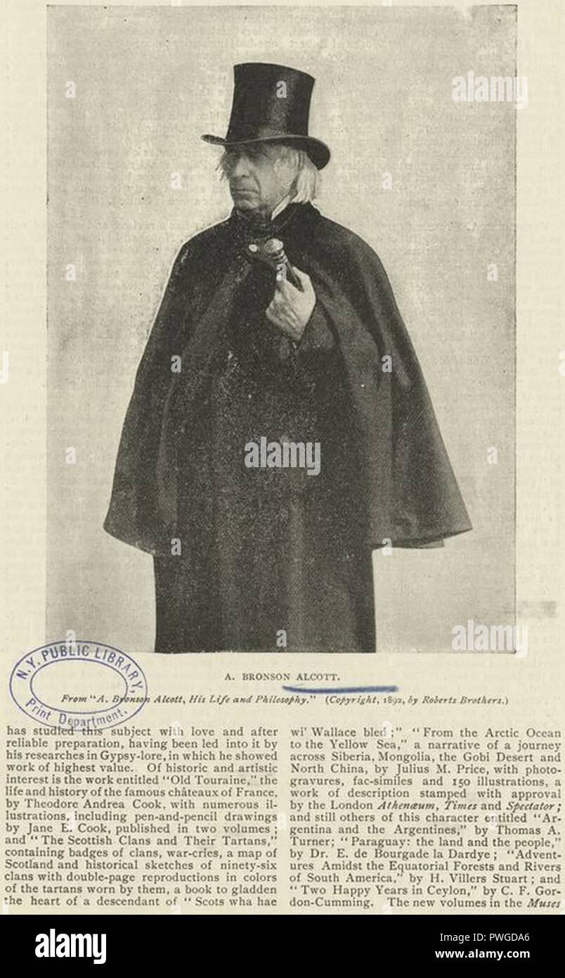 Bronson Alcott standing Stock Photo - Alamy