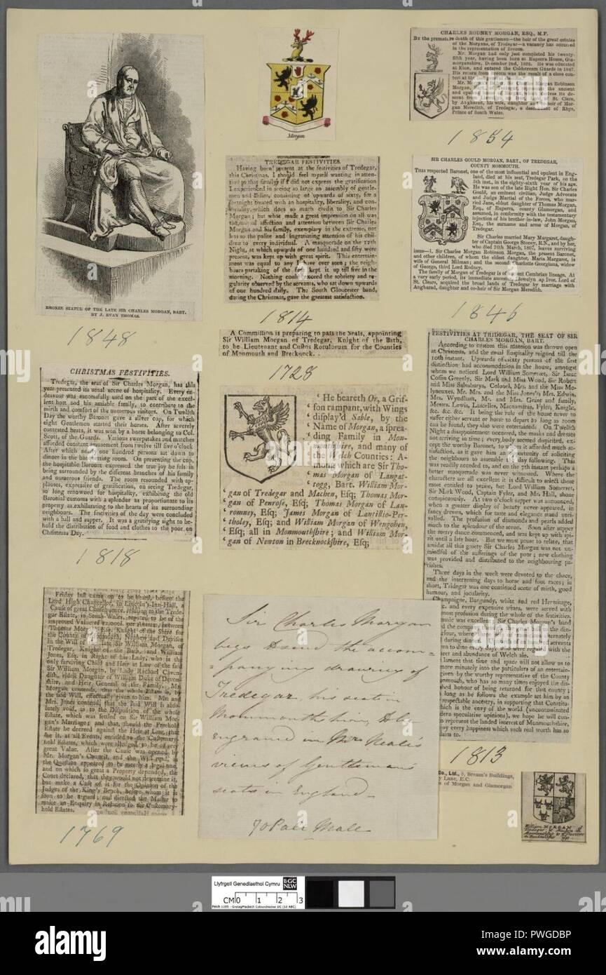 Bronze statue of the late Sir Charles Morgan, Bart Stock Photo - Alamy