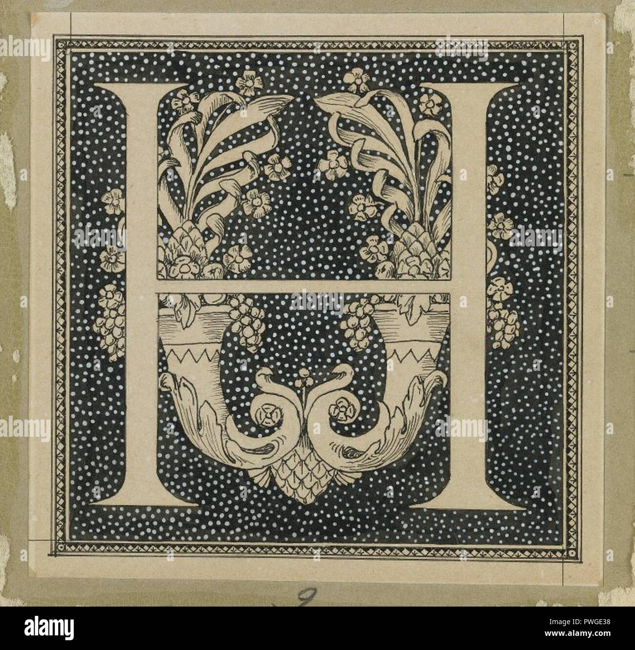 Capital Letter H - James Tissot Stock Photo - Alamy