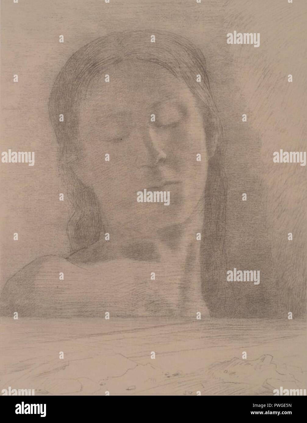 Closed eyes odilon redon hi-res stock photography and images - Alamy