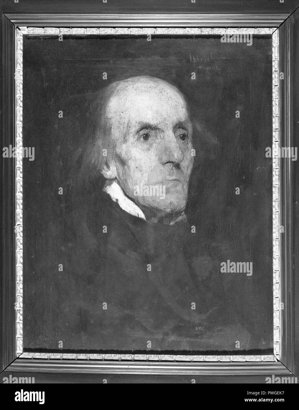 Head of an Old Man - Charles Frederic Ulrich - overall Stock Photo - Alamy