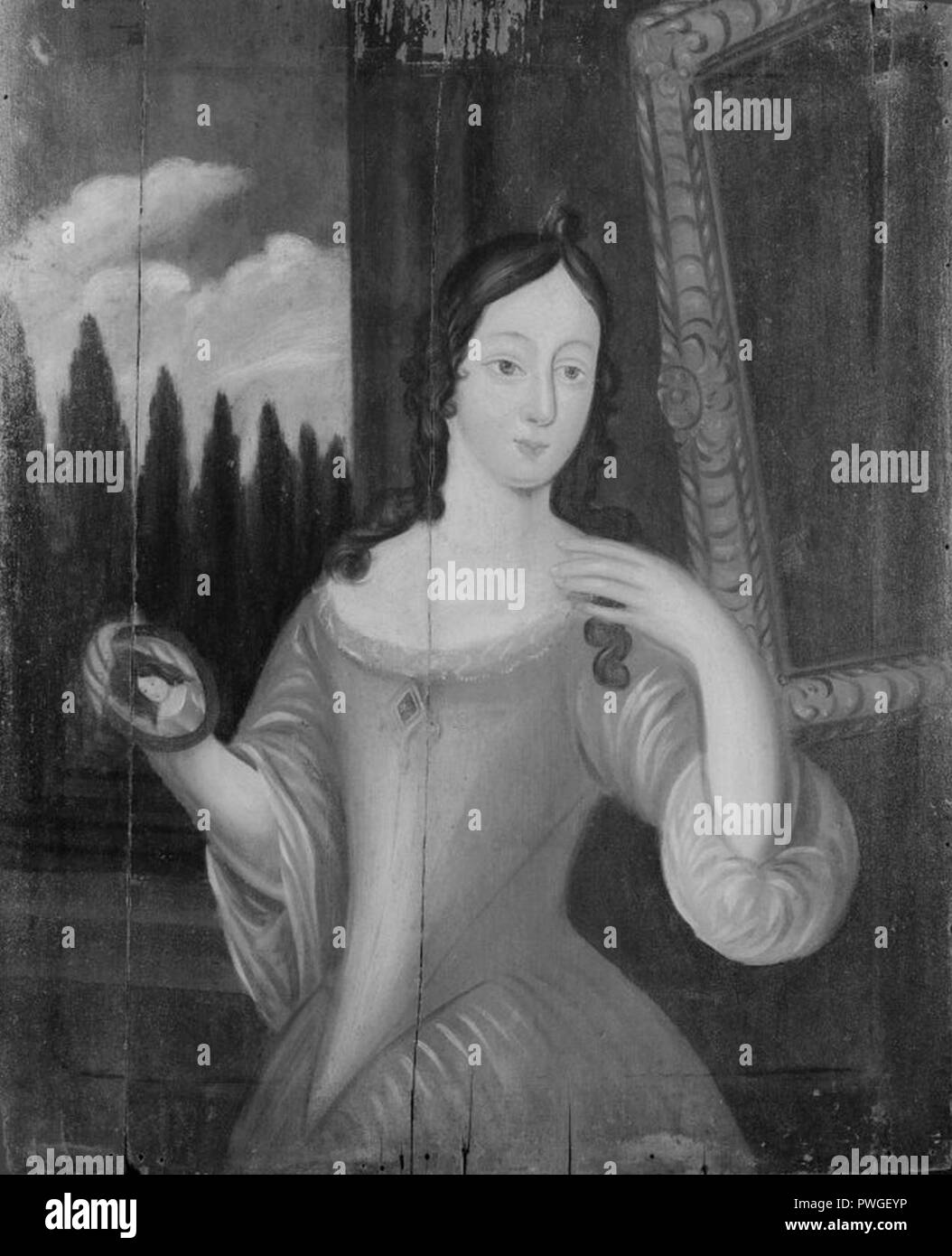 Lady with a Mirror - overall Stock Photo - Alamy