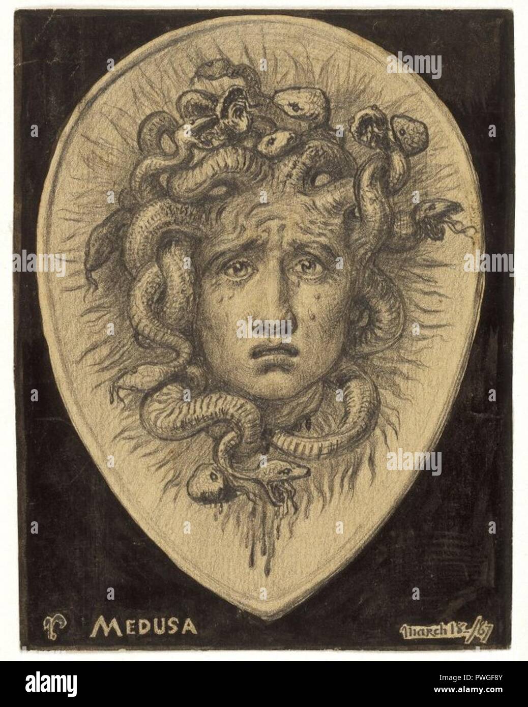 Medusa - Elihu Vedder Stock Photo - Alamy