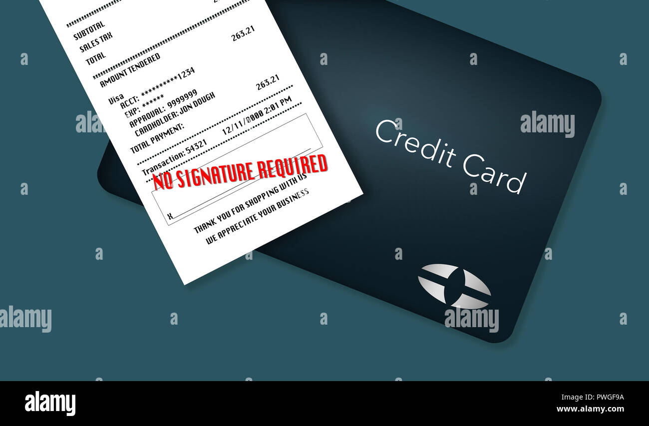 No signature required is the trend for credit card receipts. Here is an ...