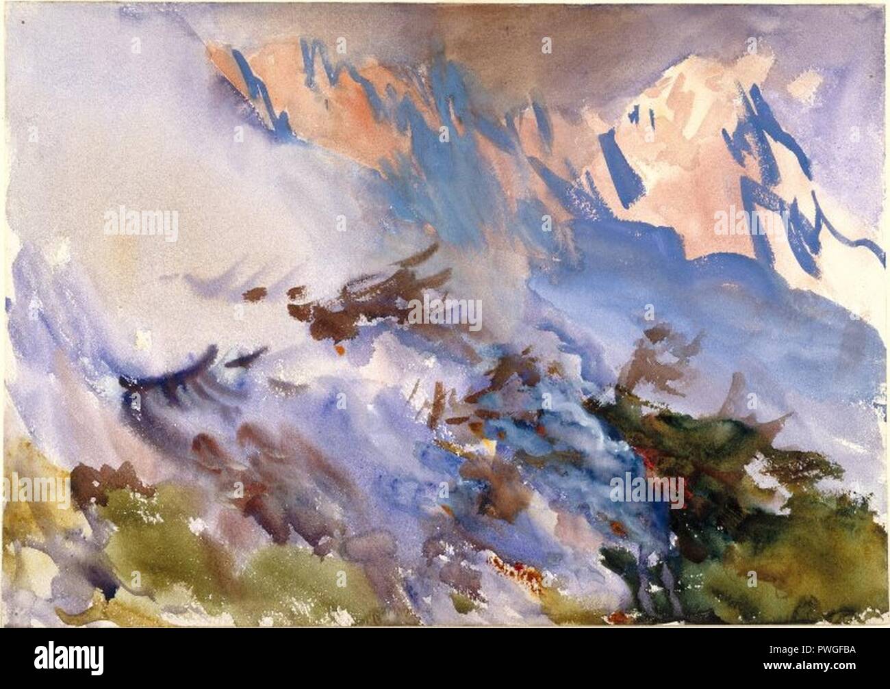 Mountain Fire - John Singer Sargent Stock Photo - Alamy