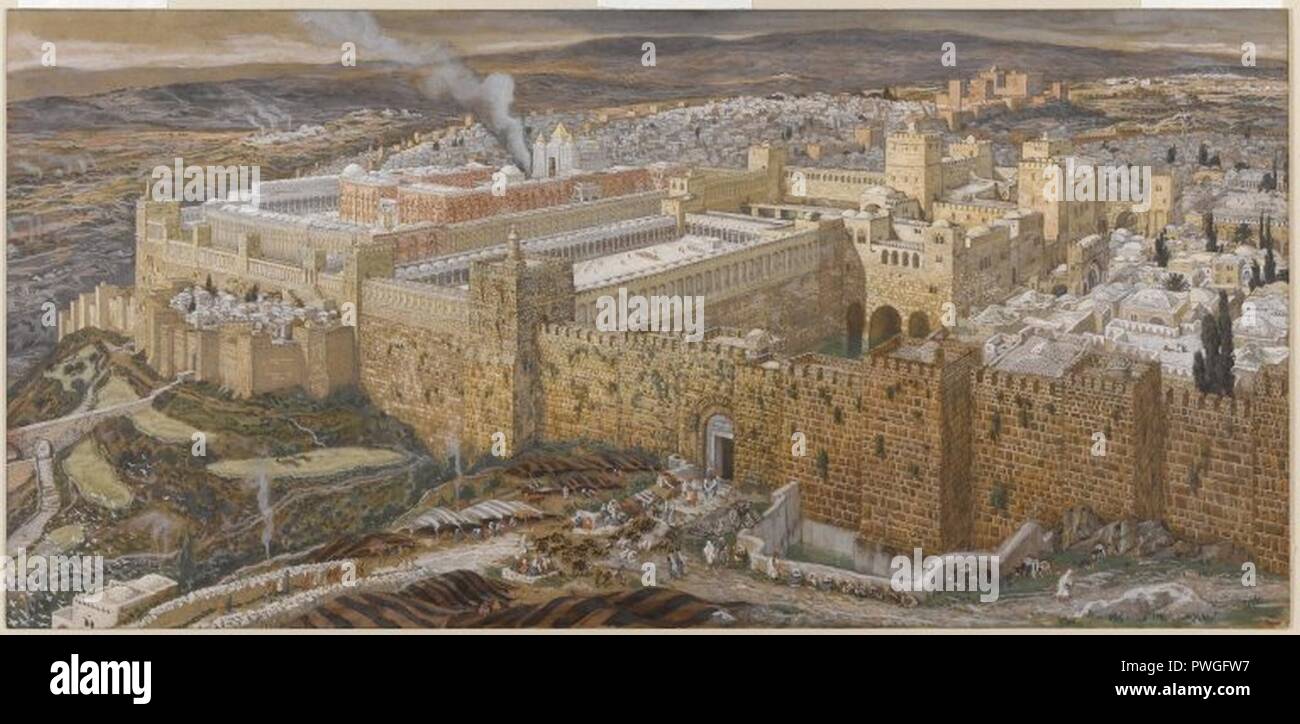 Reconstruction of Jerusalem and the Temple of Herod (Réconstitution de ...