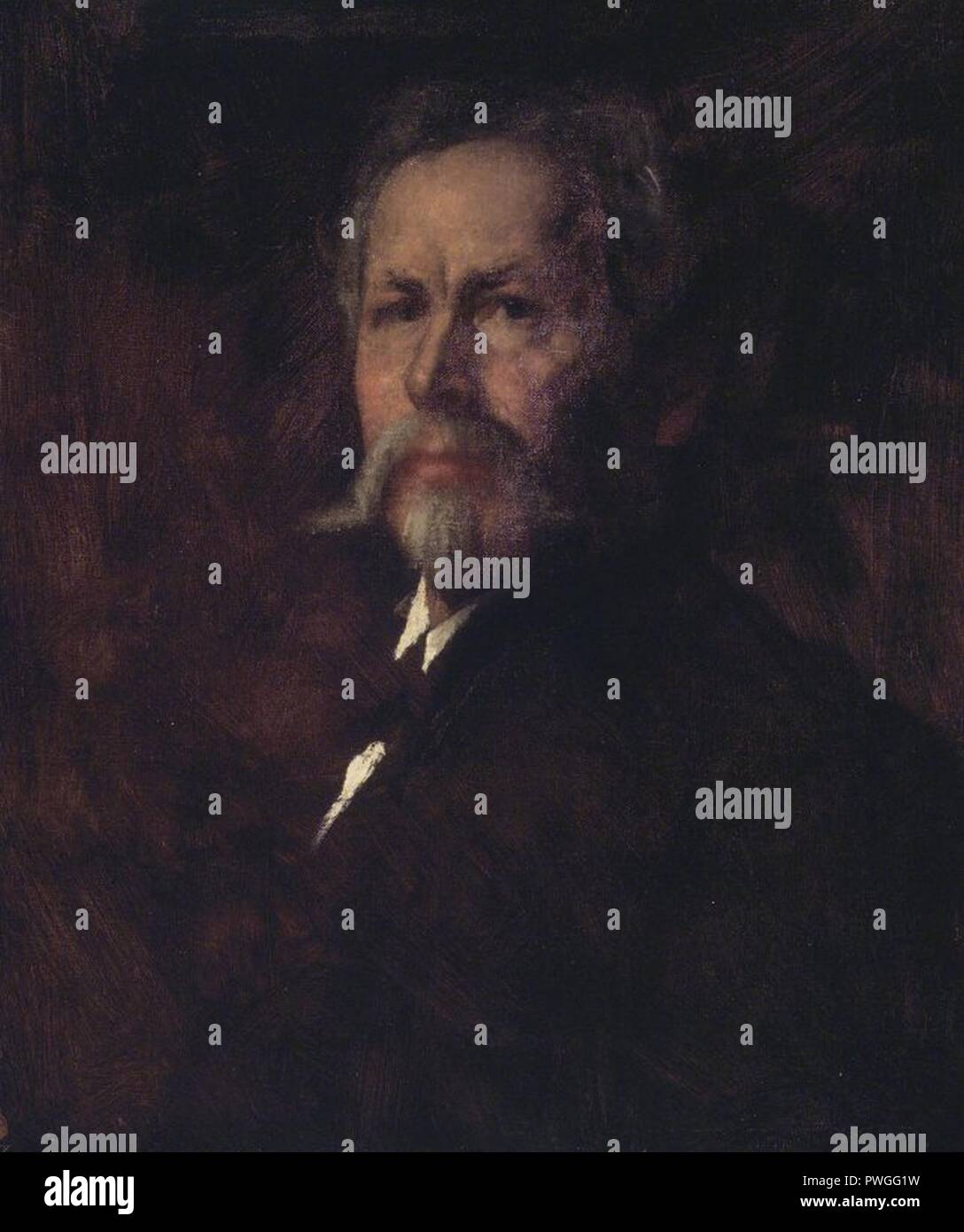 Self Portrait - Eastman Johnson - overall Stock Photo - Alamy