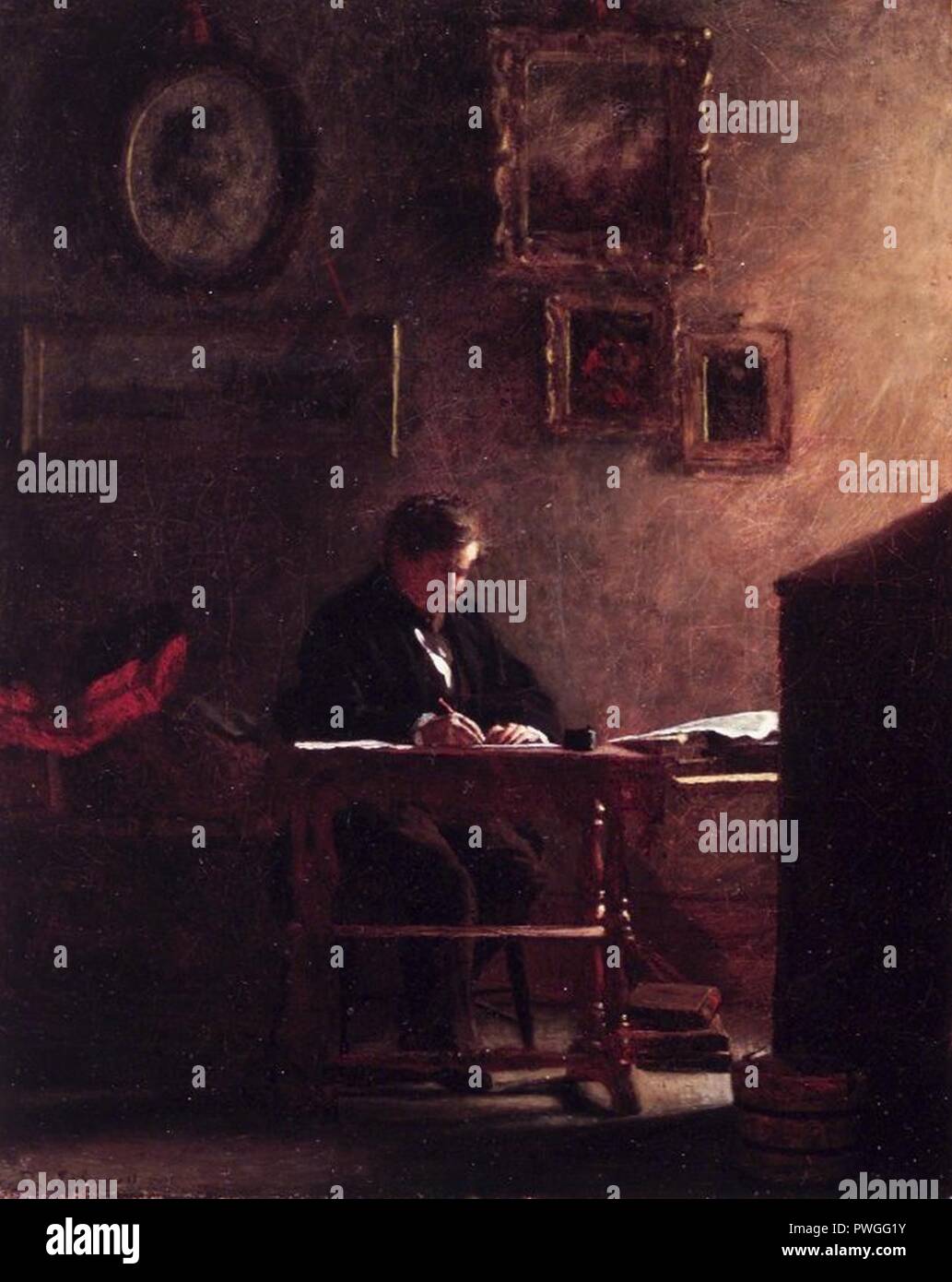 Self-Portrait - Eastman Johnson - overall Stock Photo - Alamy