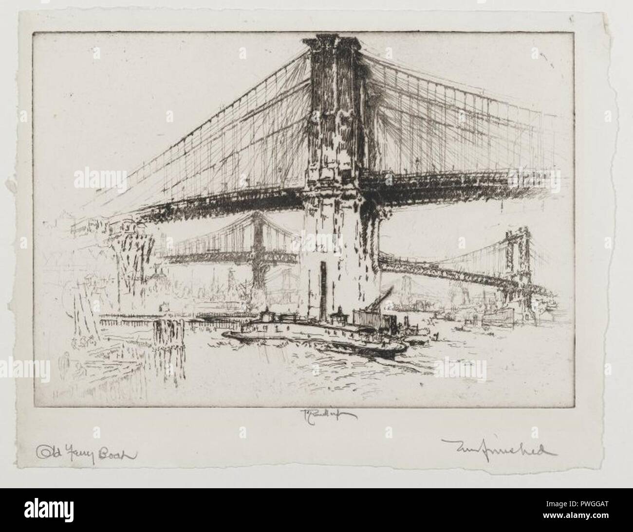 The Bridges From Beneath - Joseph Pennell Stock Photo - Alamy