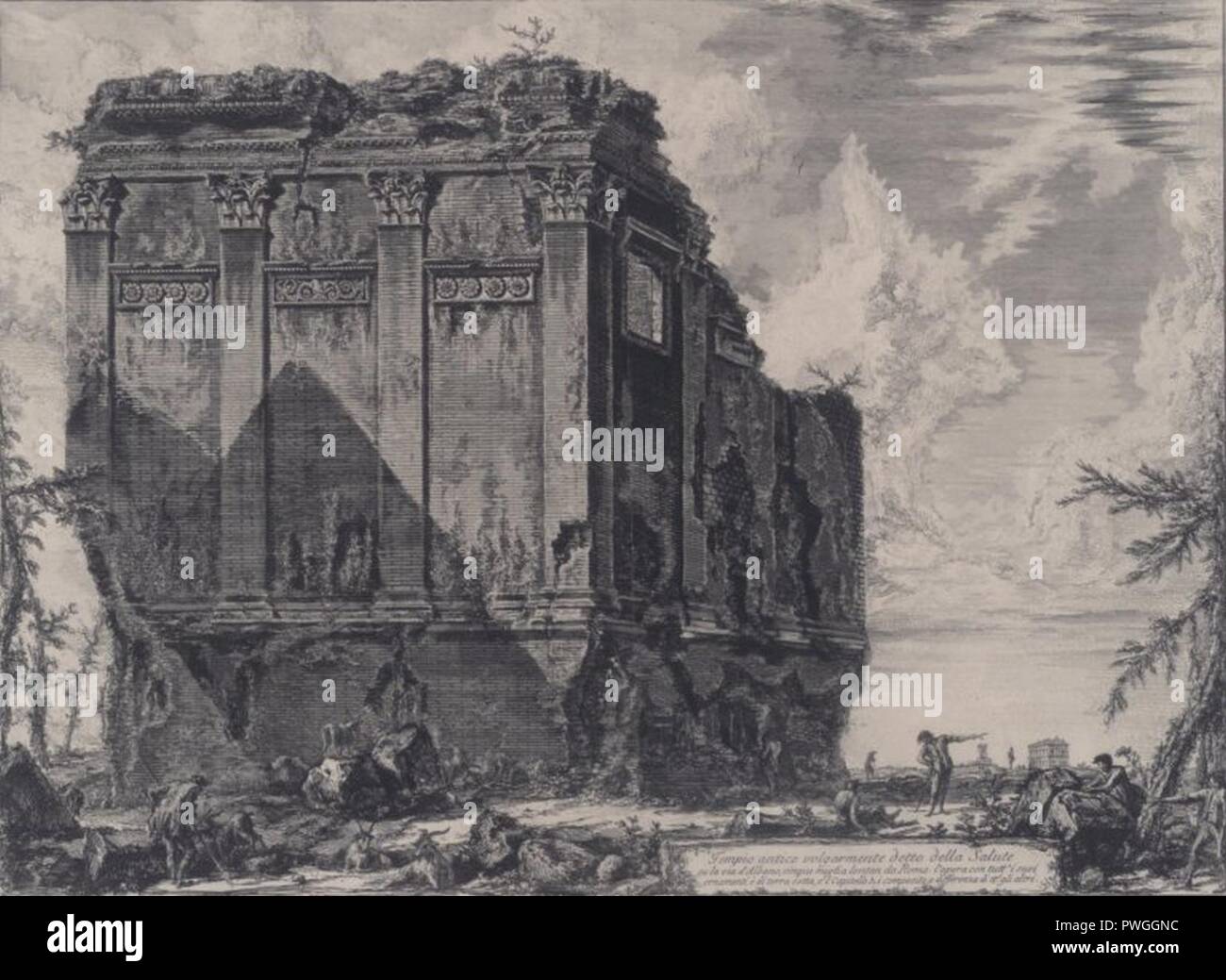 The So-called Temple of Salus on the Road to Albano - Giovanni Battista ...