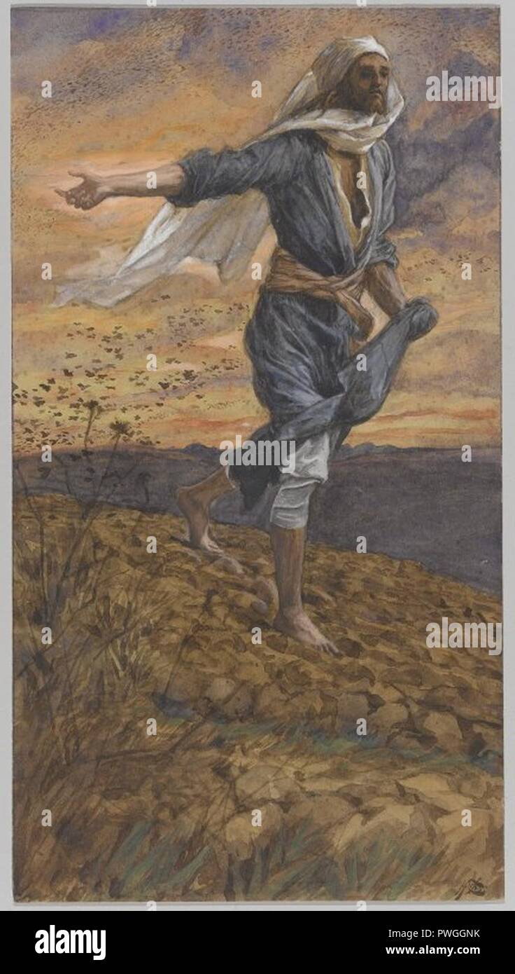 The Sower (Le semeur) - James Tissot - overall Stock Photo - Alamy