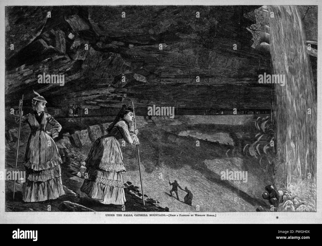 Under the falls Black and White Stock Photos & Images - Alamy