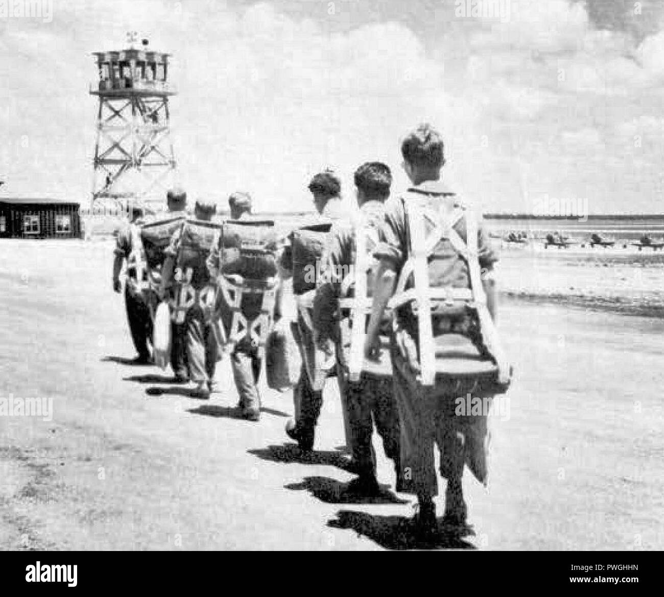 Brooks Field - Aviation Cadets going to aircraft Stock Photo - Alamy