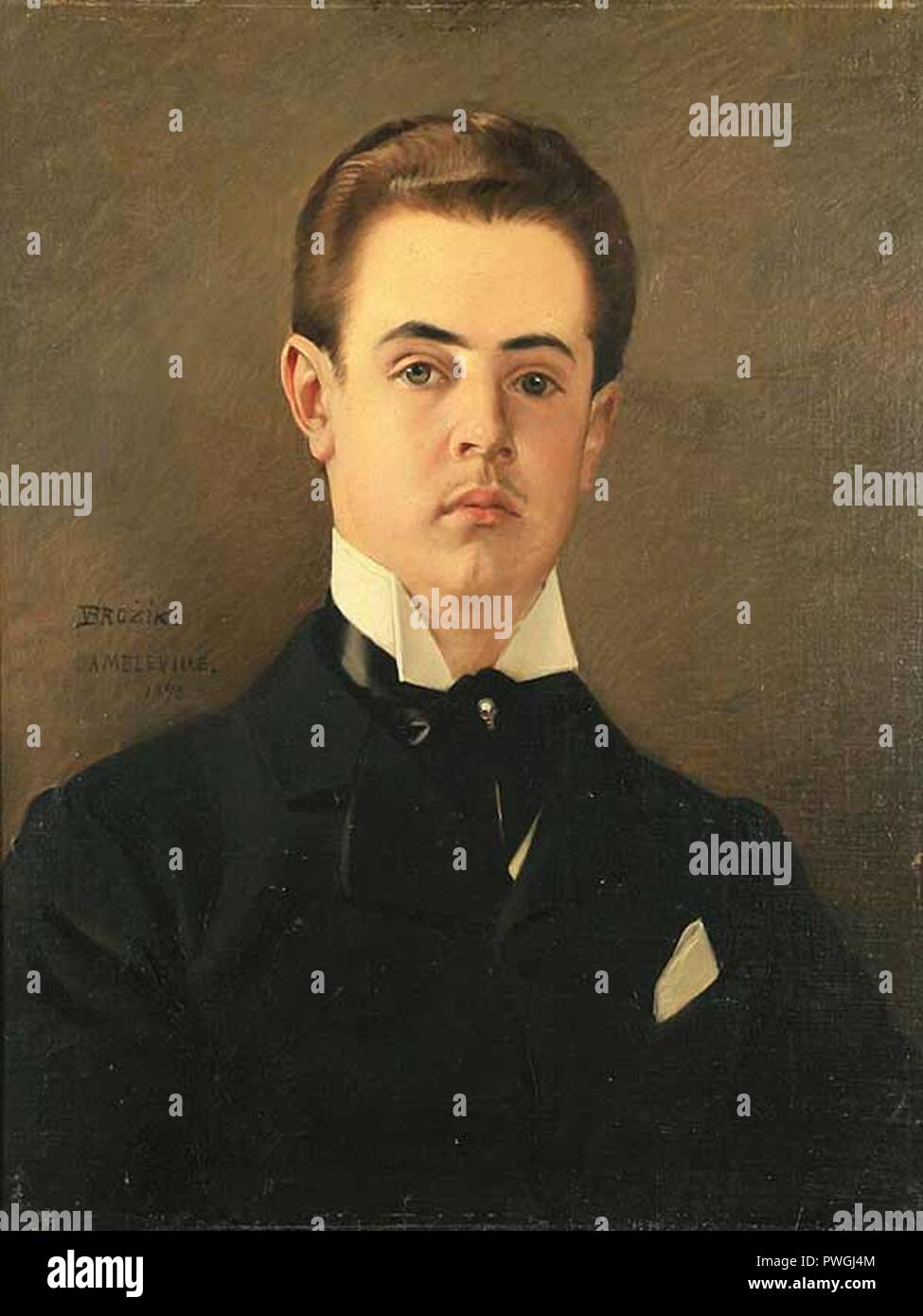 Brozik Vaclav - A Portrait of the Artist‥99s Son Maurice 008 Stock ...