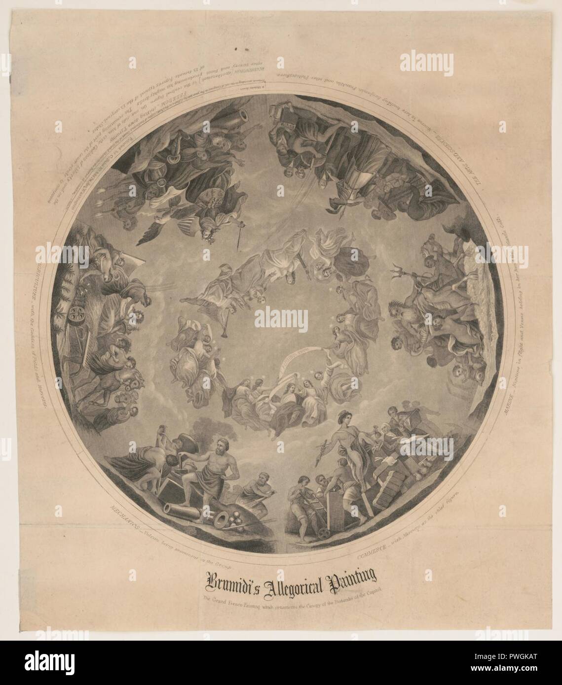 Brumidi's allegorical painting Stock Photo - Alamy