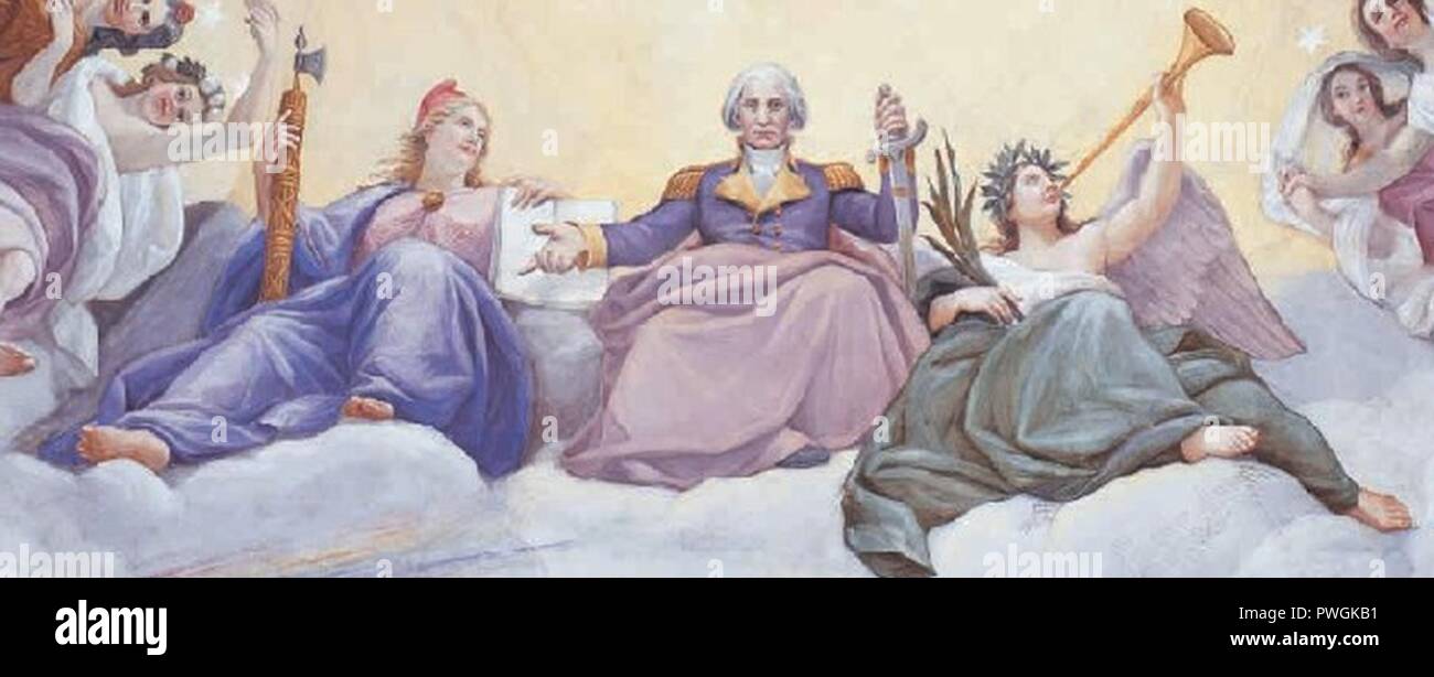 Brumidi Constantino - Apotheosis of Washington detail- Washington ...