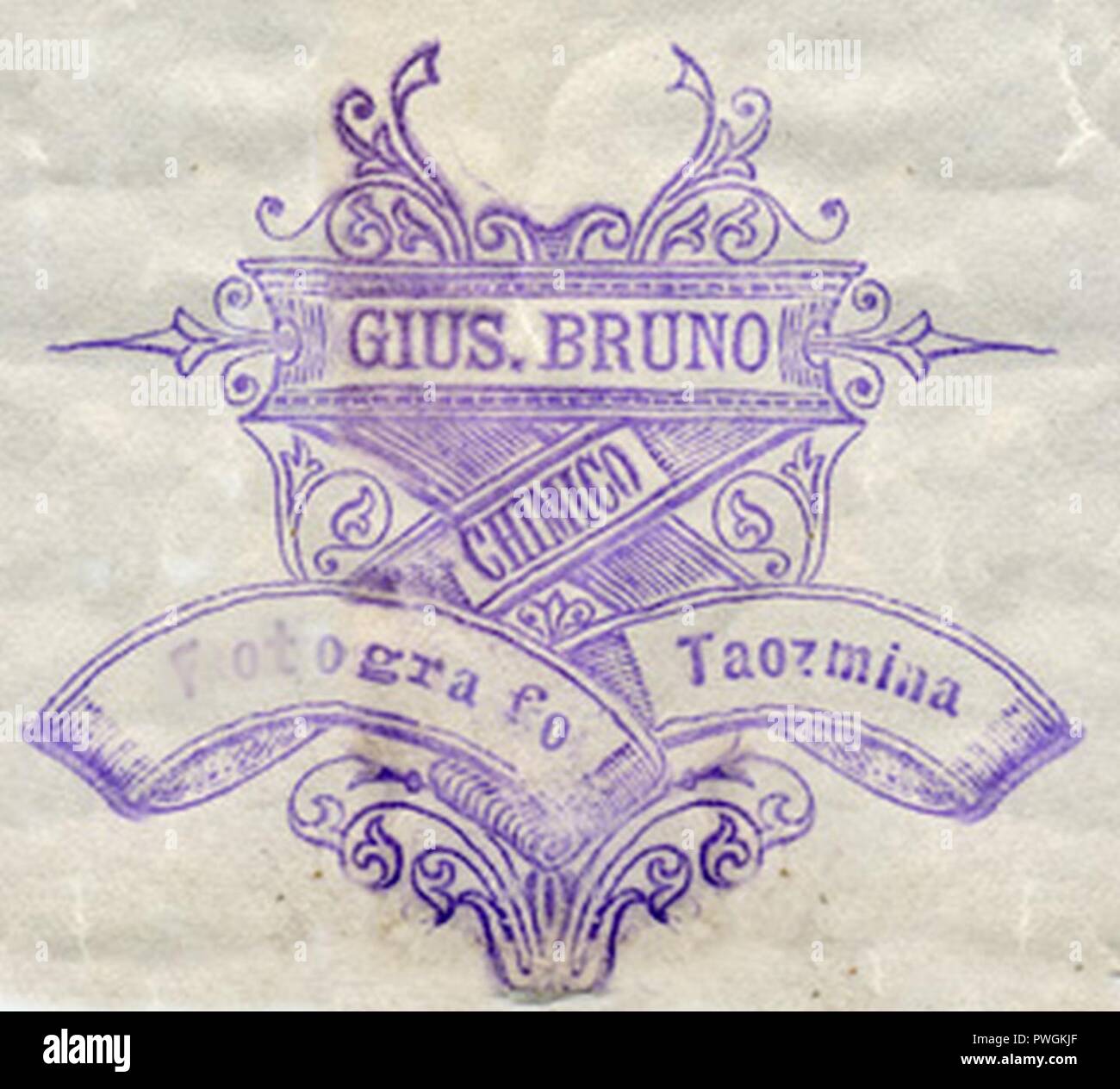 Bruno Giuseppe (1836-1904) - Timbro fotografico Stock Photo - Alamy