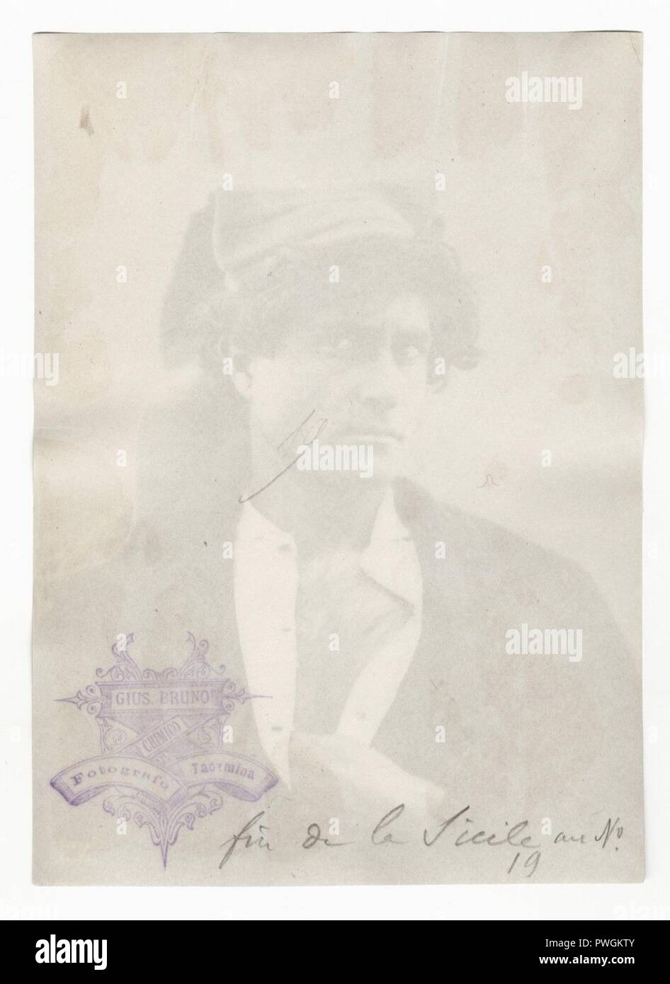 Bruno, Giuseppe (1836-1904) - n. 003v - Timbrata Stock Photo - Alamy