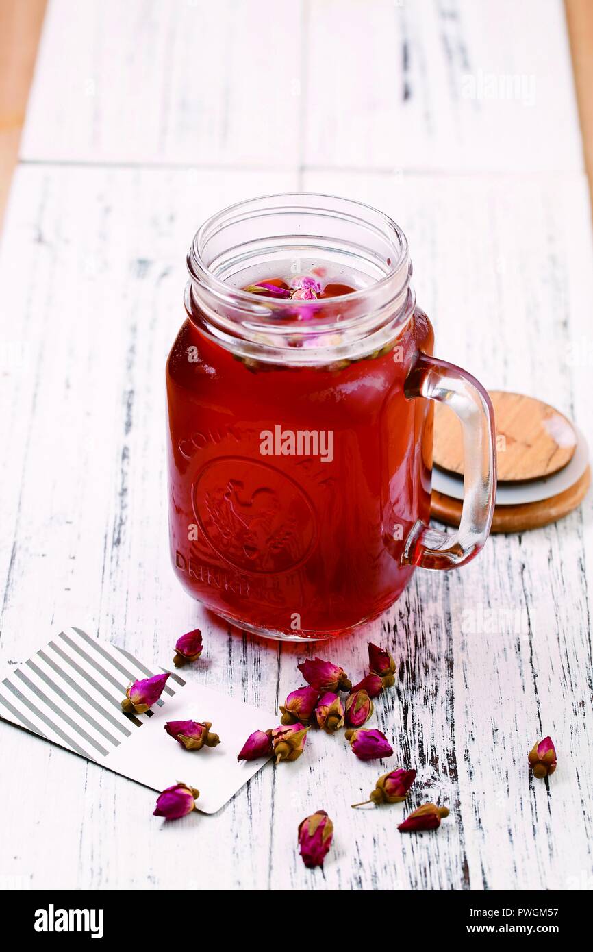 Rose cranberry tea Stock Photo - Alamy