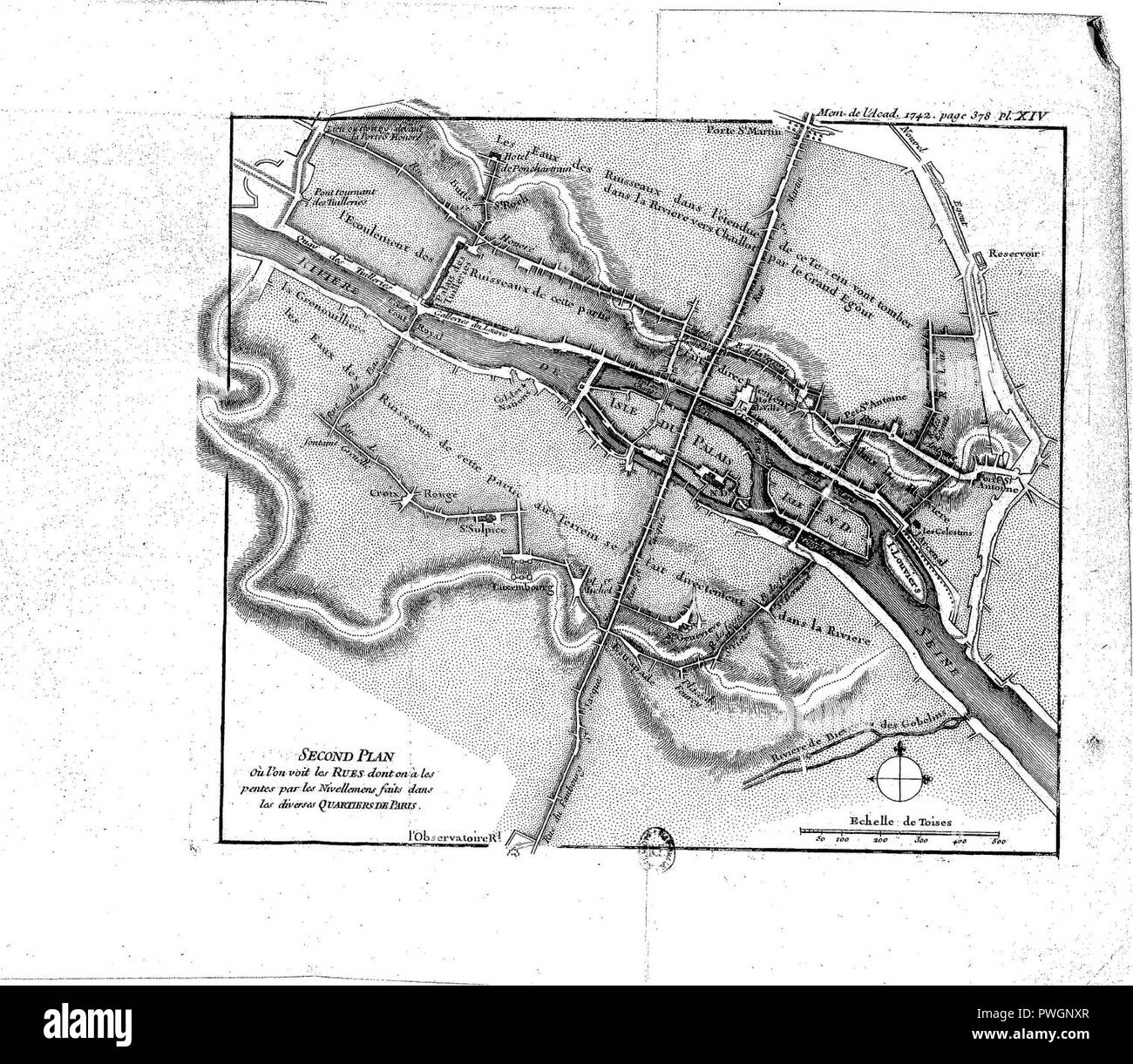 Buache - Exposé d‥99un plan hydrographique de la ville de Paris, Fig2 ...