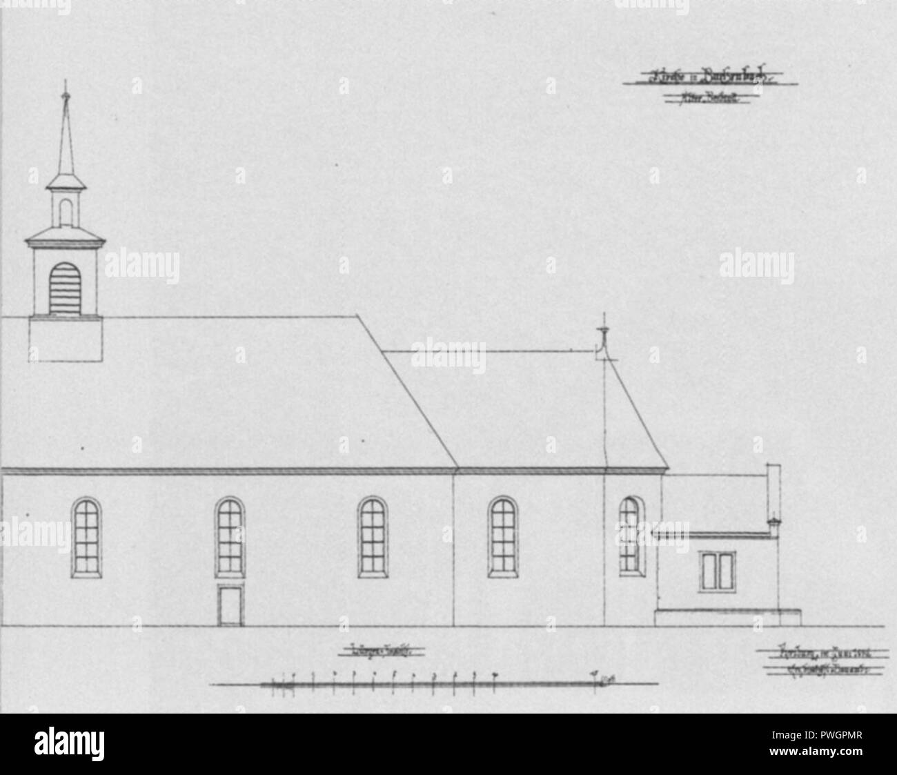 Buchenbach Kirche Ansicht 1897 Stock Photo - Alamy