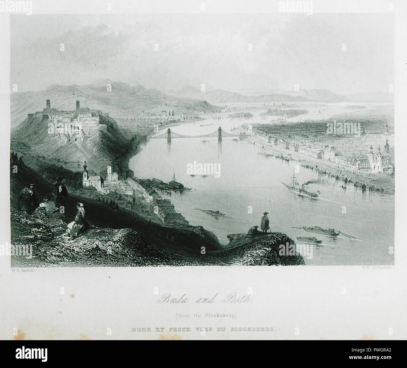 Buda and Pesth, (from the Blocksberg) Bude et Pesth vues du Blocksberg ...