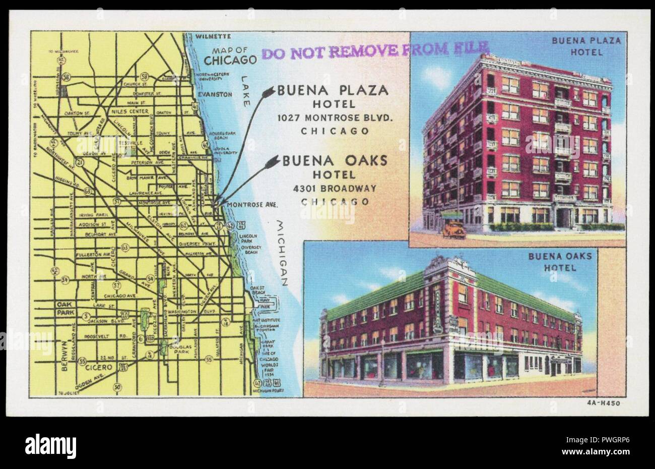 Buena Plaza Hotel, Chicago Stock Photo - Alamy