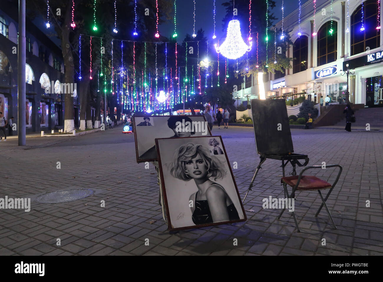 Sketch artist offering his service in Sayilgoh Street, better known by ...
