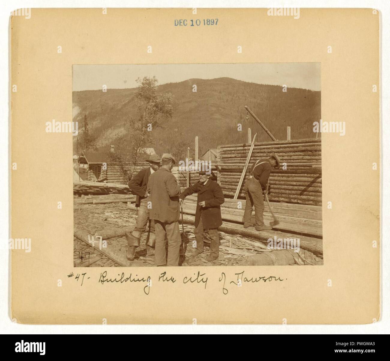 Building the city of Dawson Stock Photo - Alamy