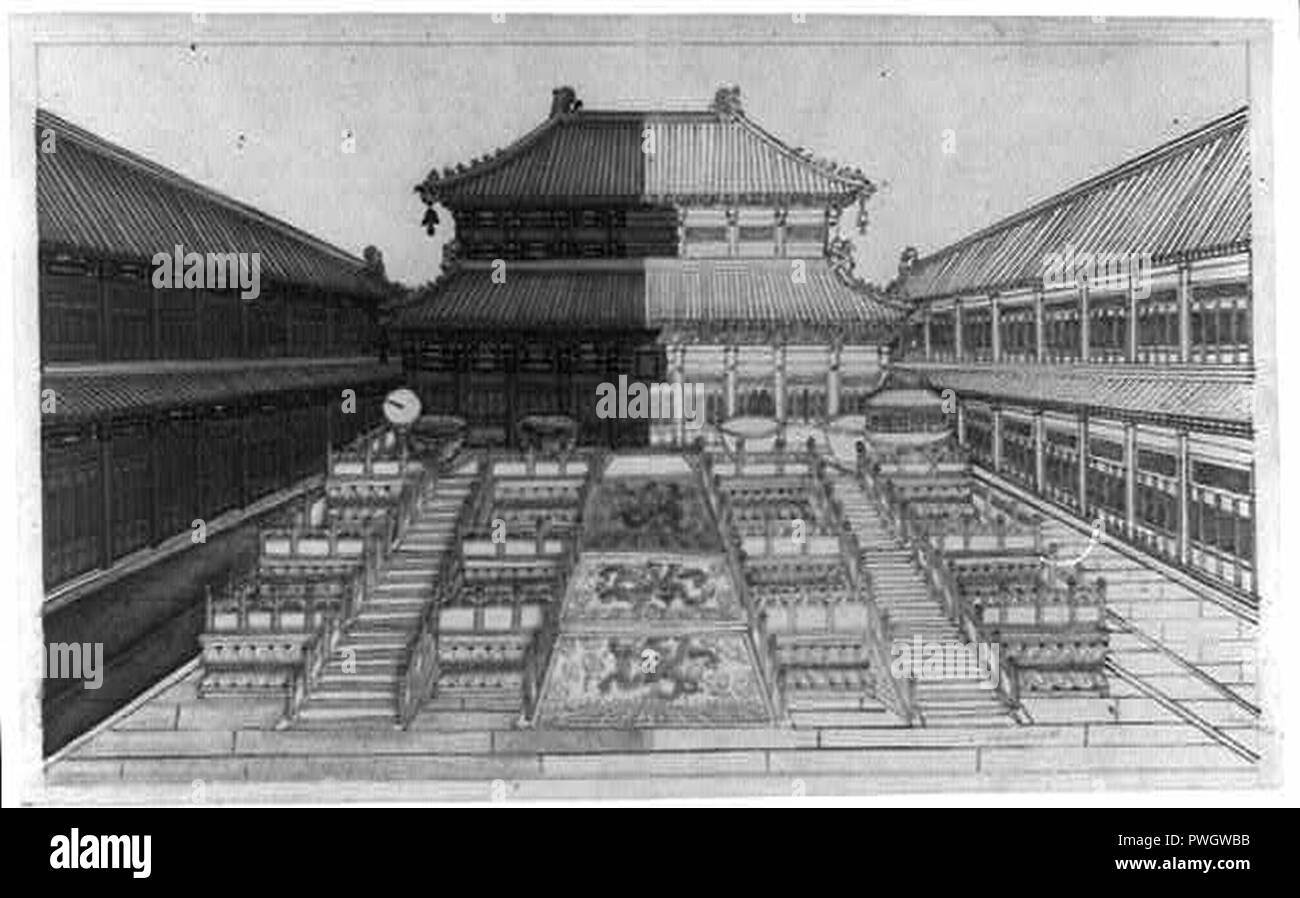 Buildings inside the imperial palace compound in Beijing China showing ...