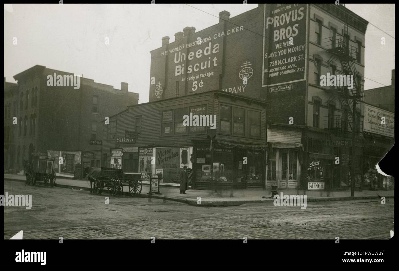Buildings, North Clark Street, Chicago, Illinois Stock Photo - Alamy