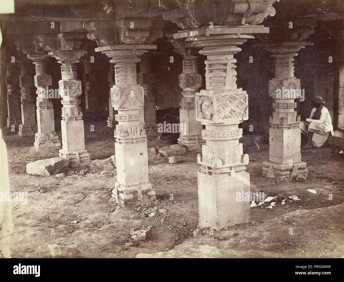 Buldhana District Berar Hindu temple ruins 1868 photo Stock Photo - Alamy