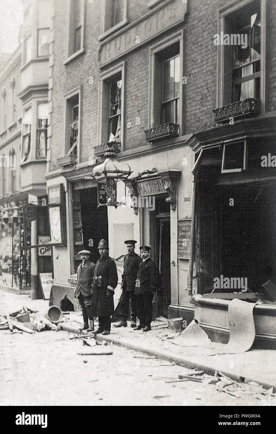 Bull & George Hotel, Ramsgate, Kent, England - German Zeppelin raid ...