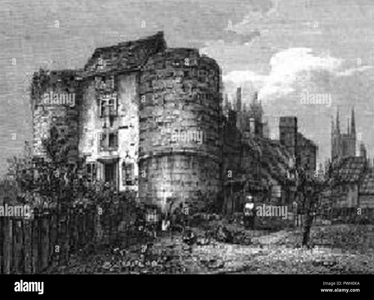 Bungay Castle 1819 Stock Photo - Alamy