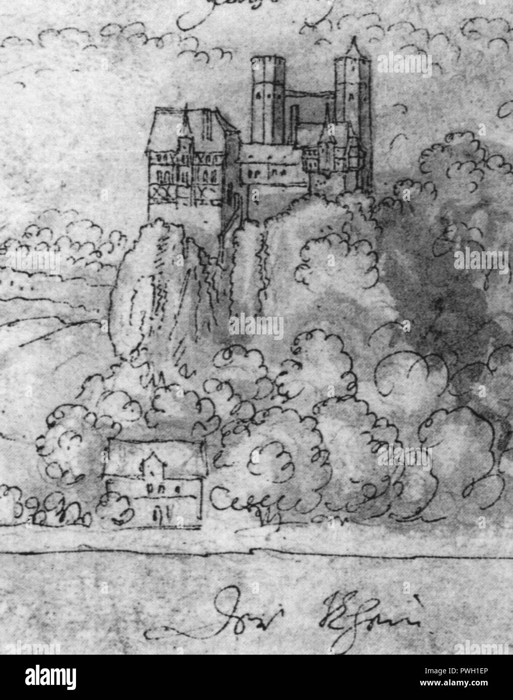 Burg Rheinstein Hollar Stock Photo - Alamy