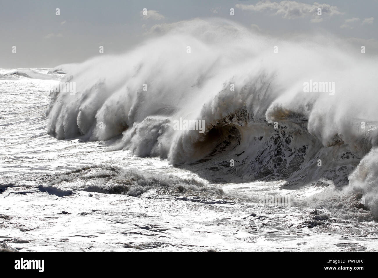 Big stormy waves approaching the coast Stock Photo - Alamy