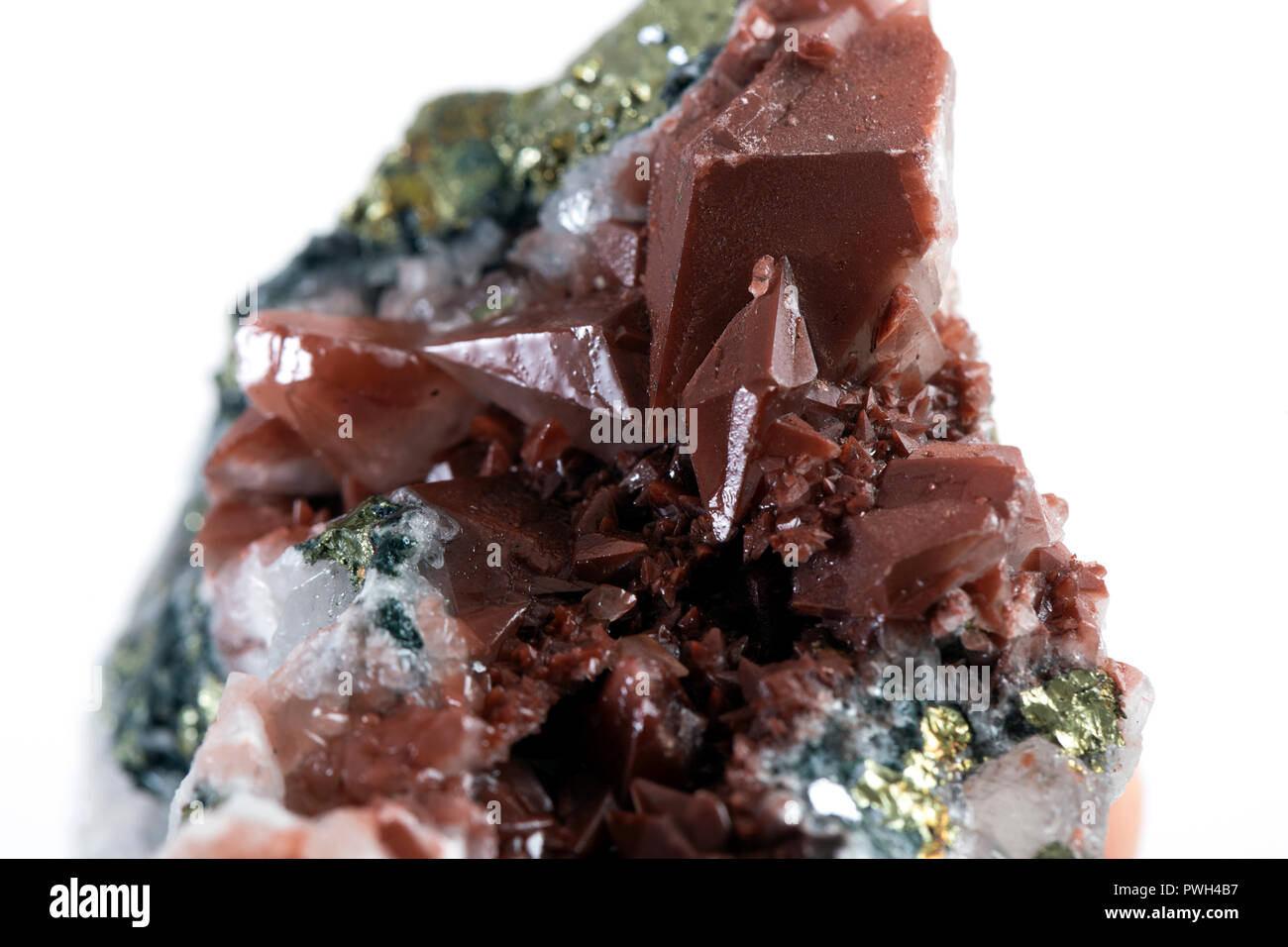Red quartz, the Beautiful mineral specimen quartz crystal Stock Photo ...