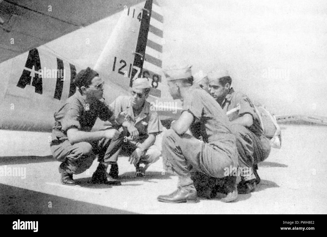 Bush Field - Aviation Cadets during Preflight Inspection Stock Photo ...