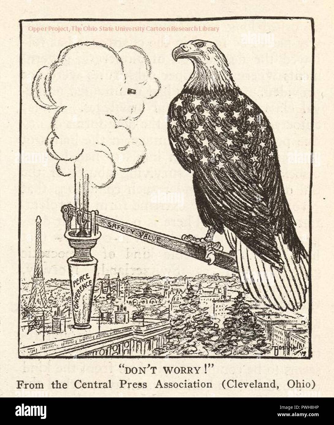 Bushnell cartoon on Versailles conference (May 1919 Stock Photo - Alamy