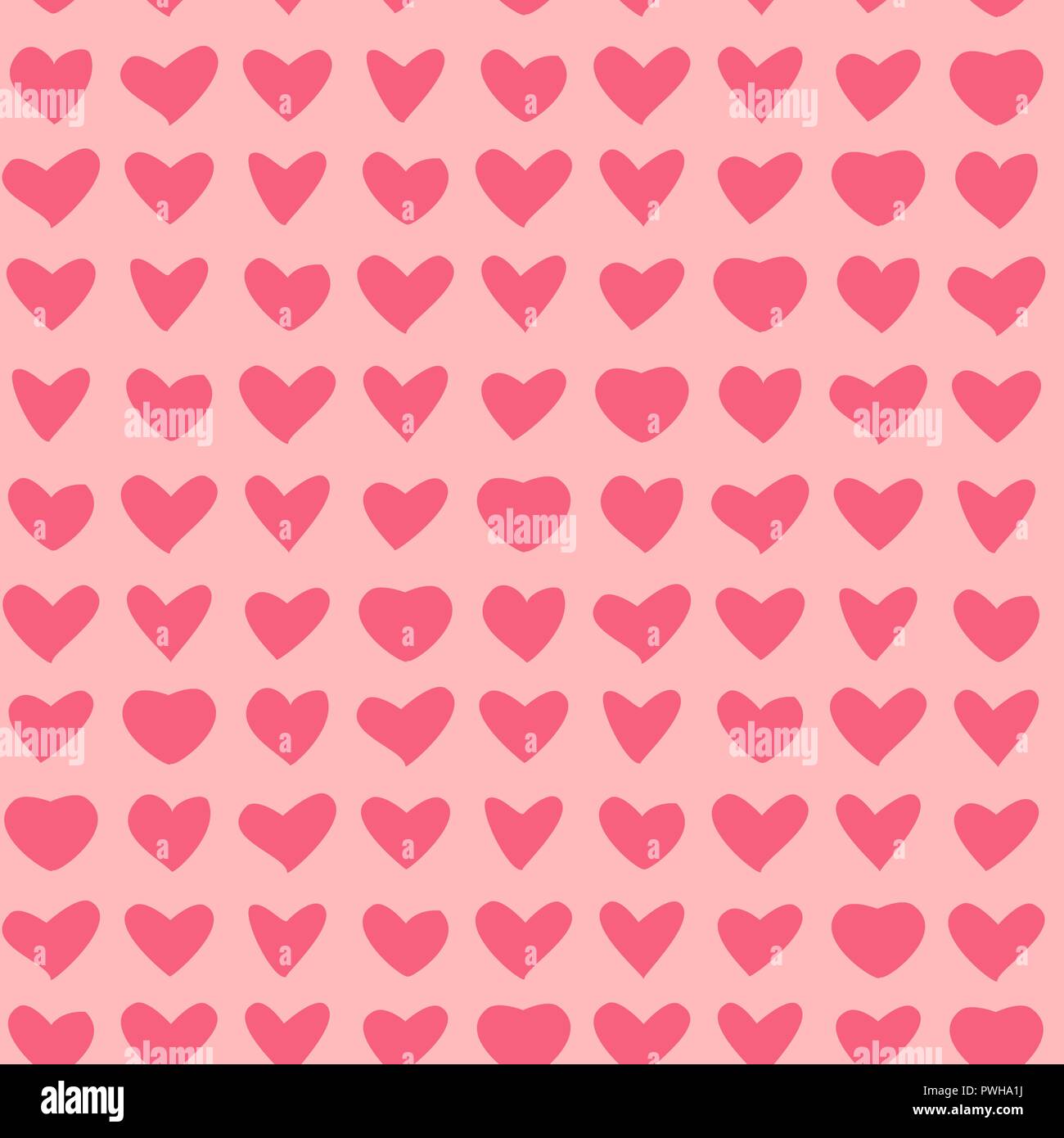 Small pink heart shapes on a pale pink background. Seamless pattern ...