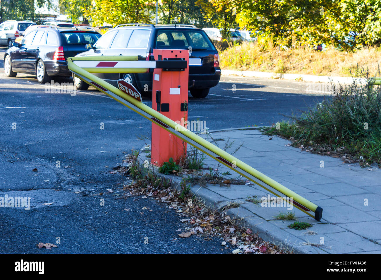 Car parking barrier hi-res stock photography and images - Alamy
